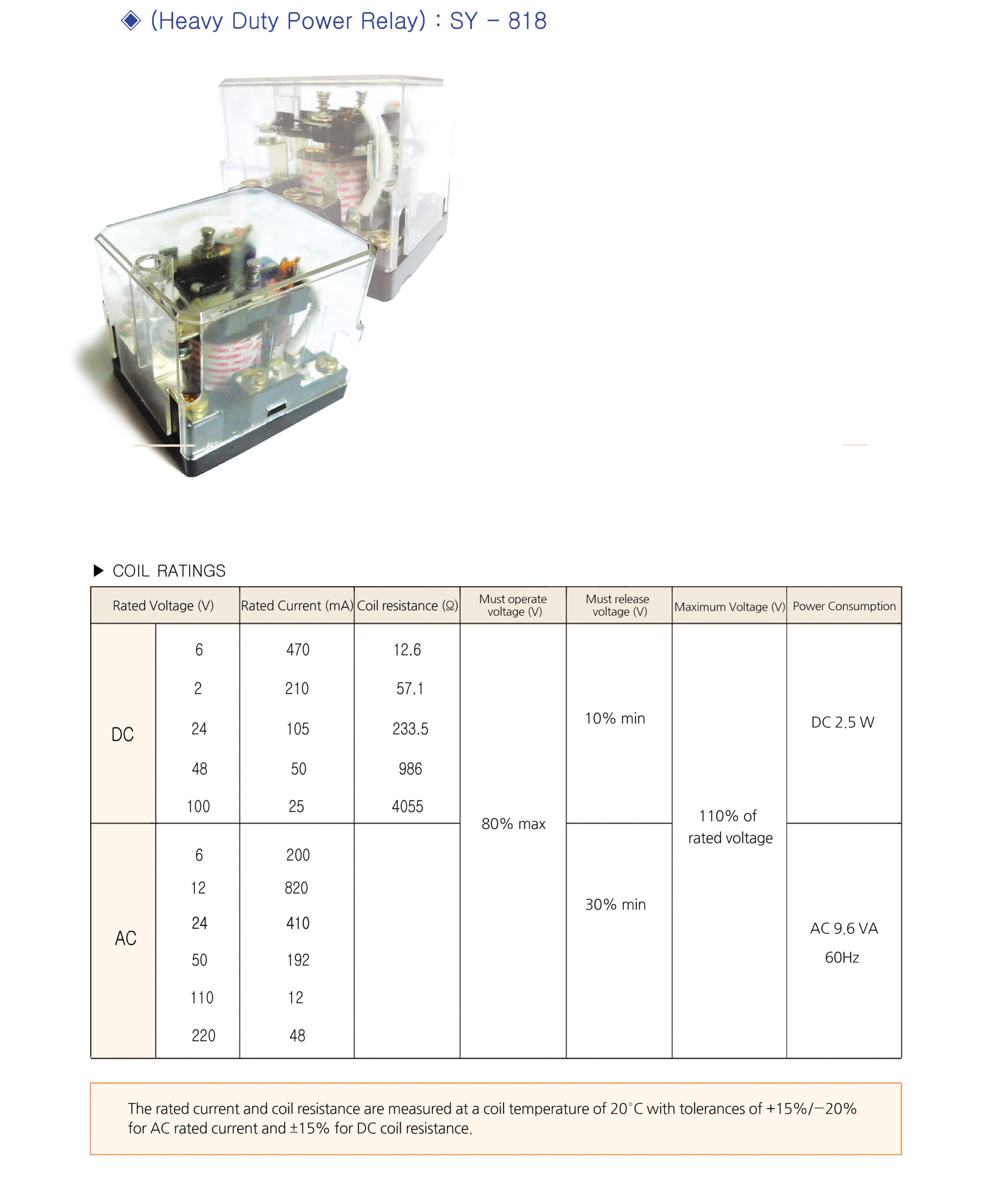 Relay&Socket - SamYoung Electric